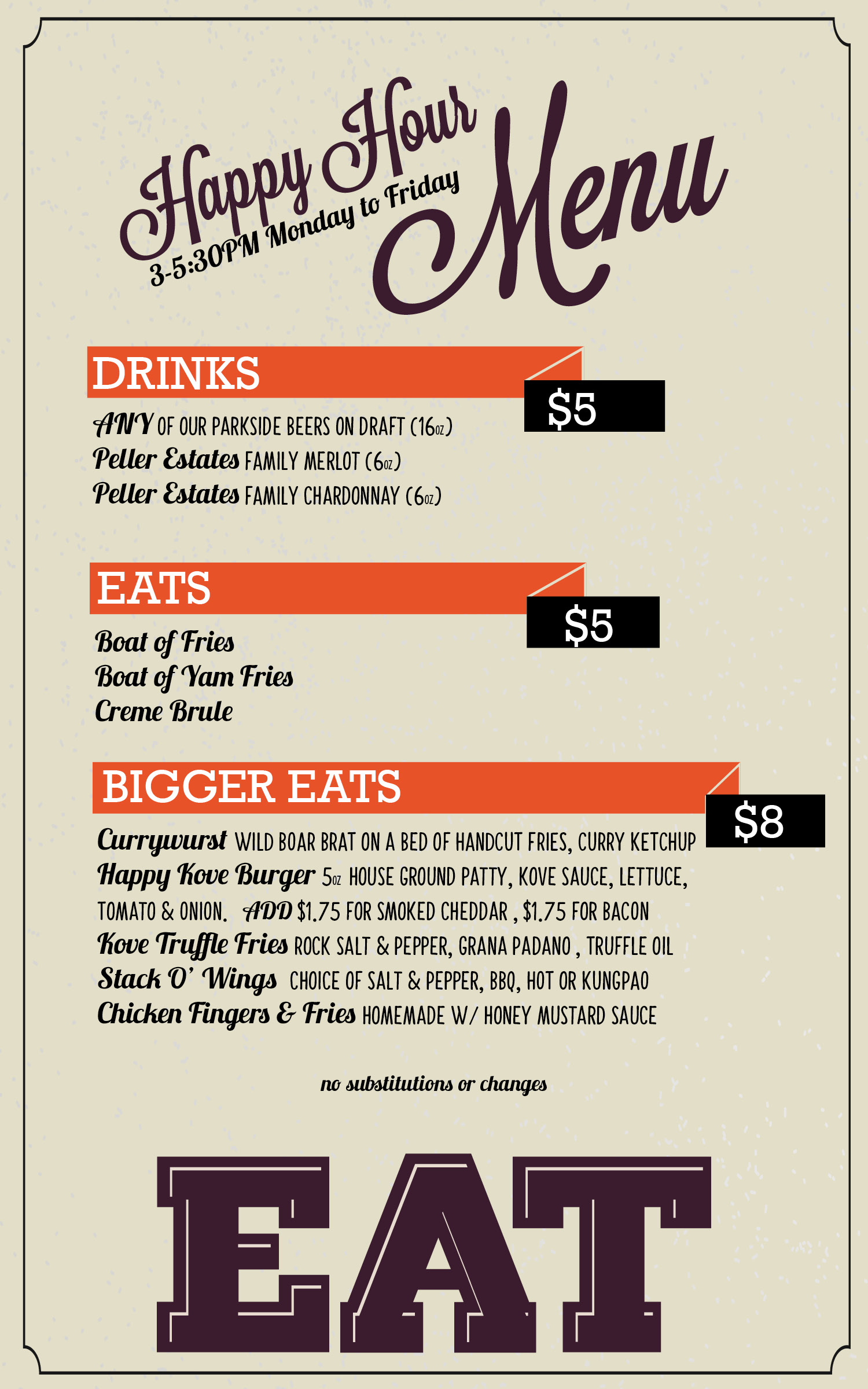 Kove Kitchen | Happy Hour